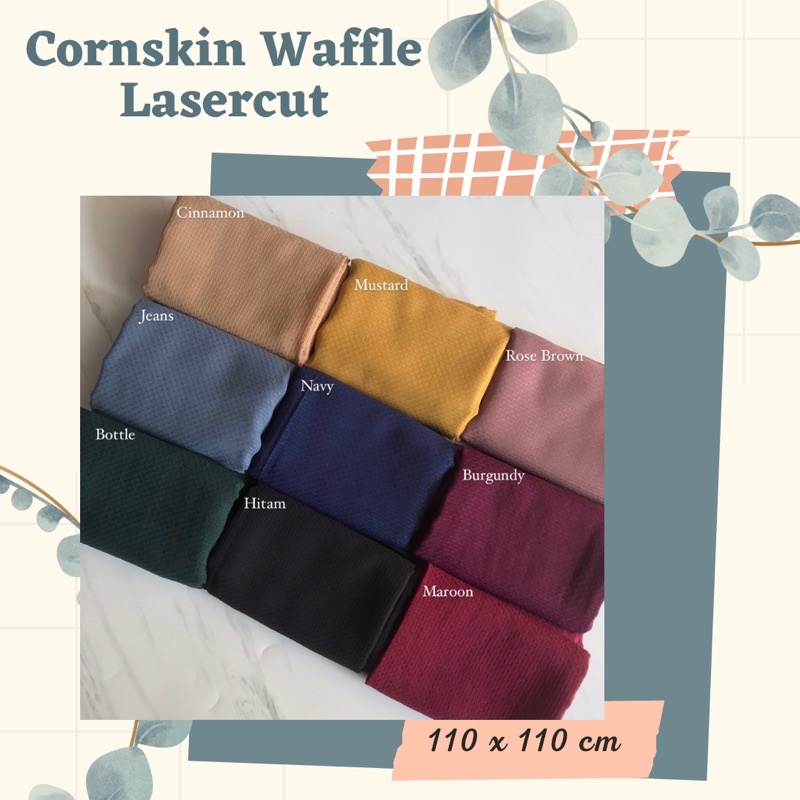 Cornskin WAFFLE LASERCUT (HIJAB Quarter) | Shopee Malaysia