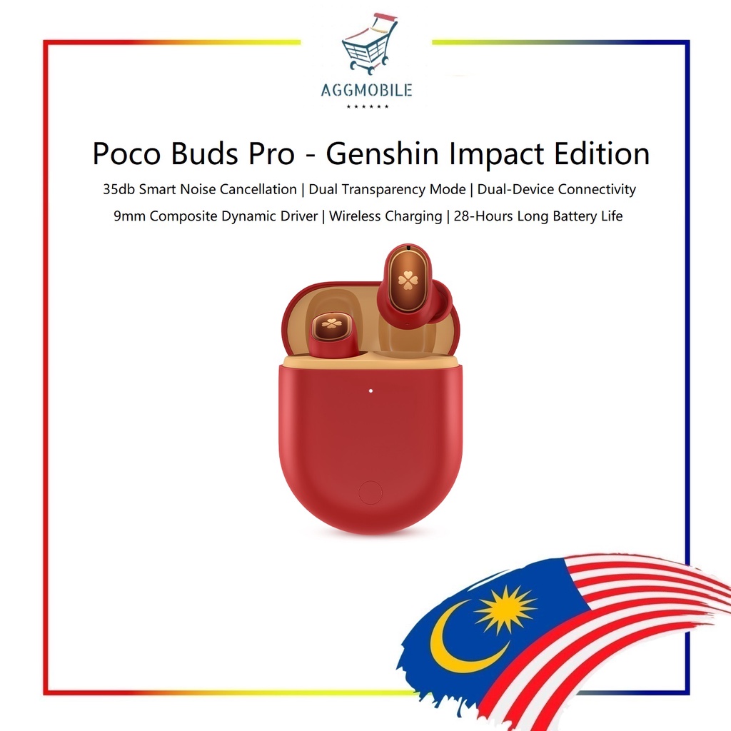 POCO Buds Pro Genshin Impact Edition [35dB Smart ANC | Wireless ...