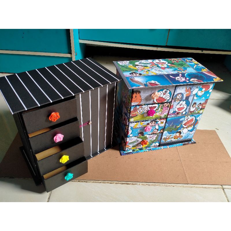 4 drawer box + thick cardboard door | Shopee Malaysia