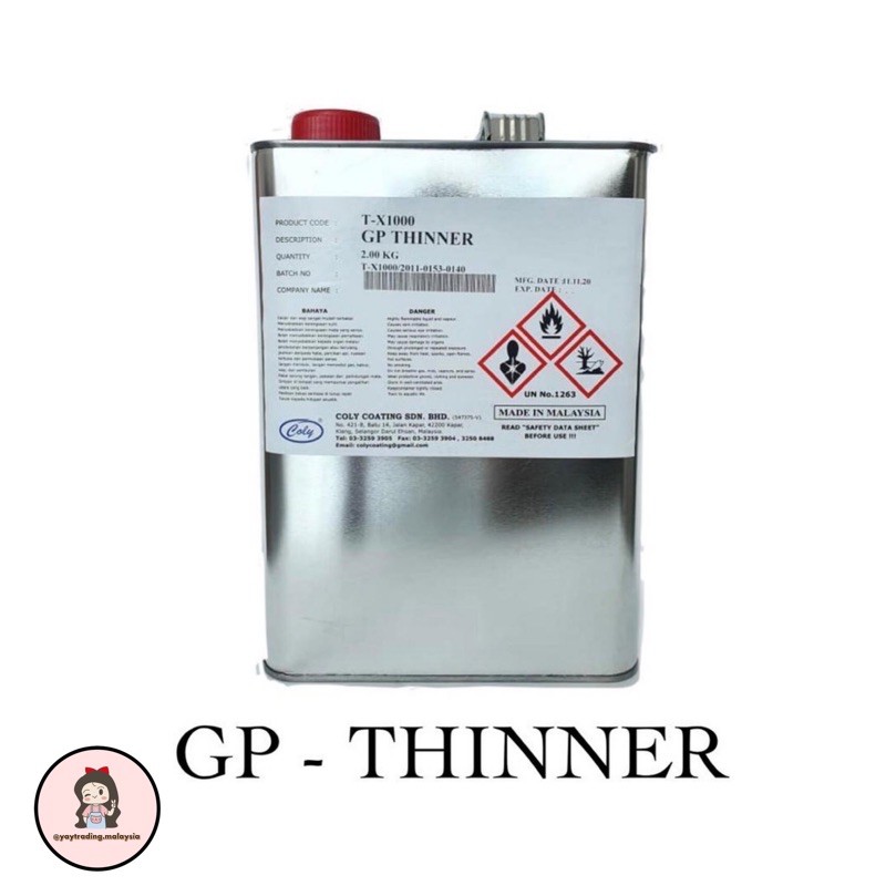 ( 2 KG//10 KG ) COLY GP-THINNER [ Multipurpose!! ] | Shopee Malaysia