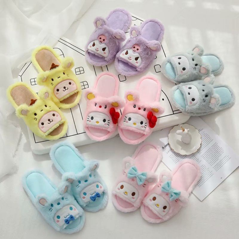 Sanrio Characters Indoor Slippers (Hello Kitty, Pompompurin ...