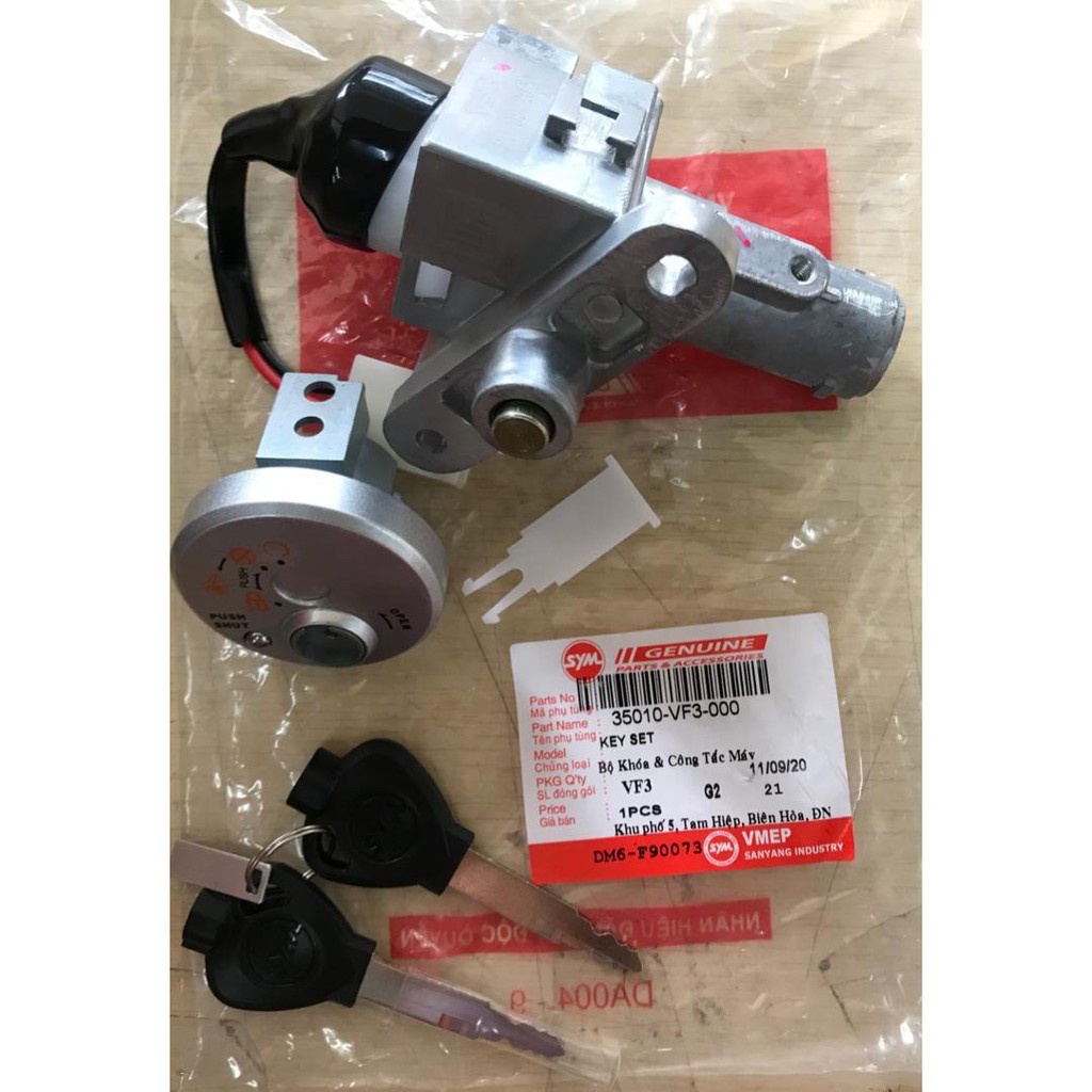 SYM VF3 VF3i 185 MAIN SWITCH SET KUNCI SUIS 35010-VF3-000 100% ORIGINAL ...