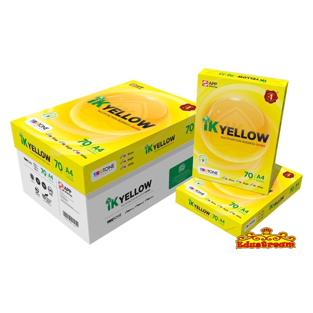 READY STOCK!! Ik Yellow A4 / A3 Paper 70 / 80 Gsm 450 / 500 Sheets ...