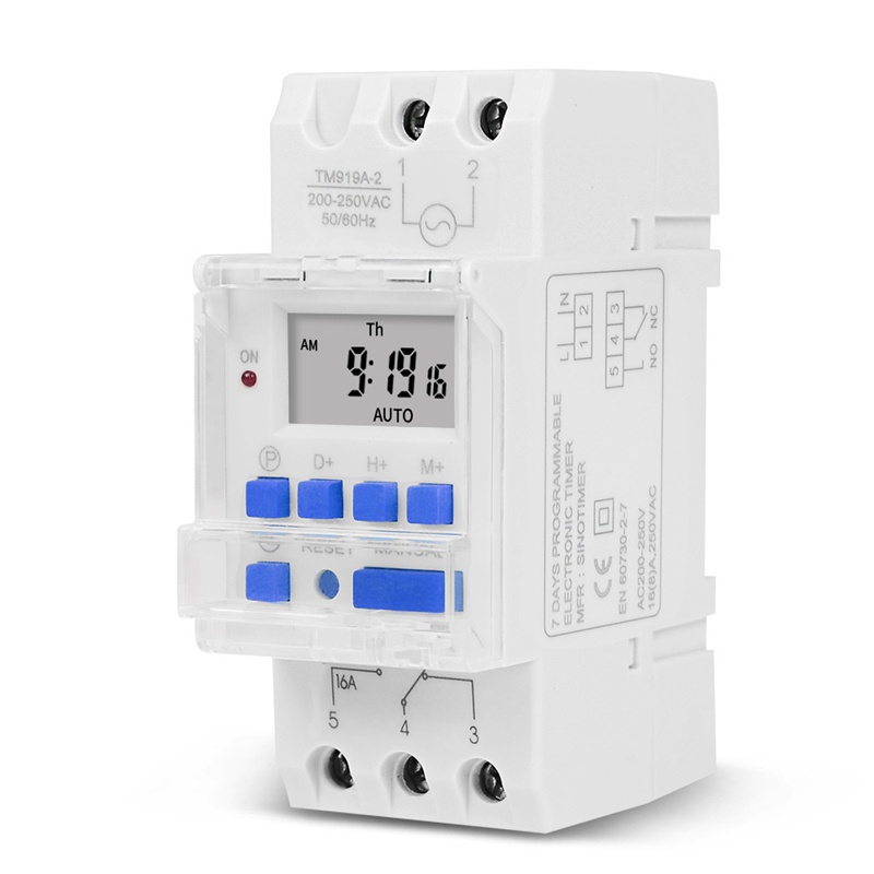 Sinotimer Tm919a Heavy Duty Digital Time Switch Relay Timer Control Shopee Malaysia