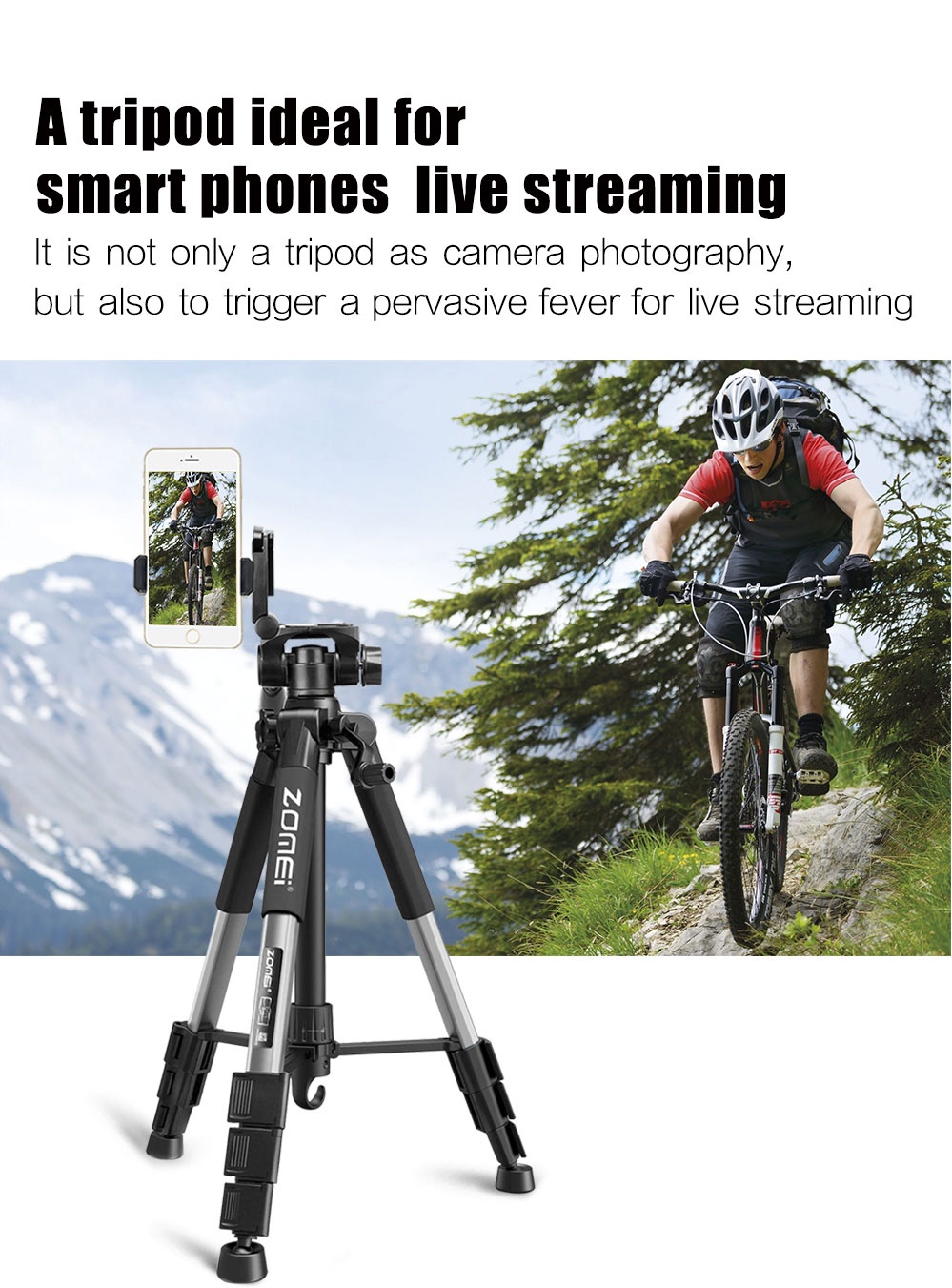 ZOMEI Q111 ZOMEI 1200 Tripod Only Portable Camera Travel Tripod for ...