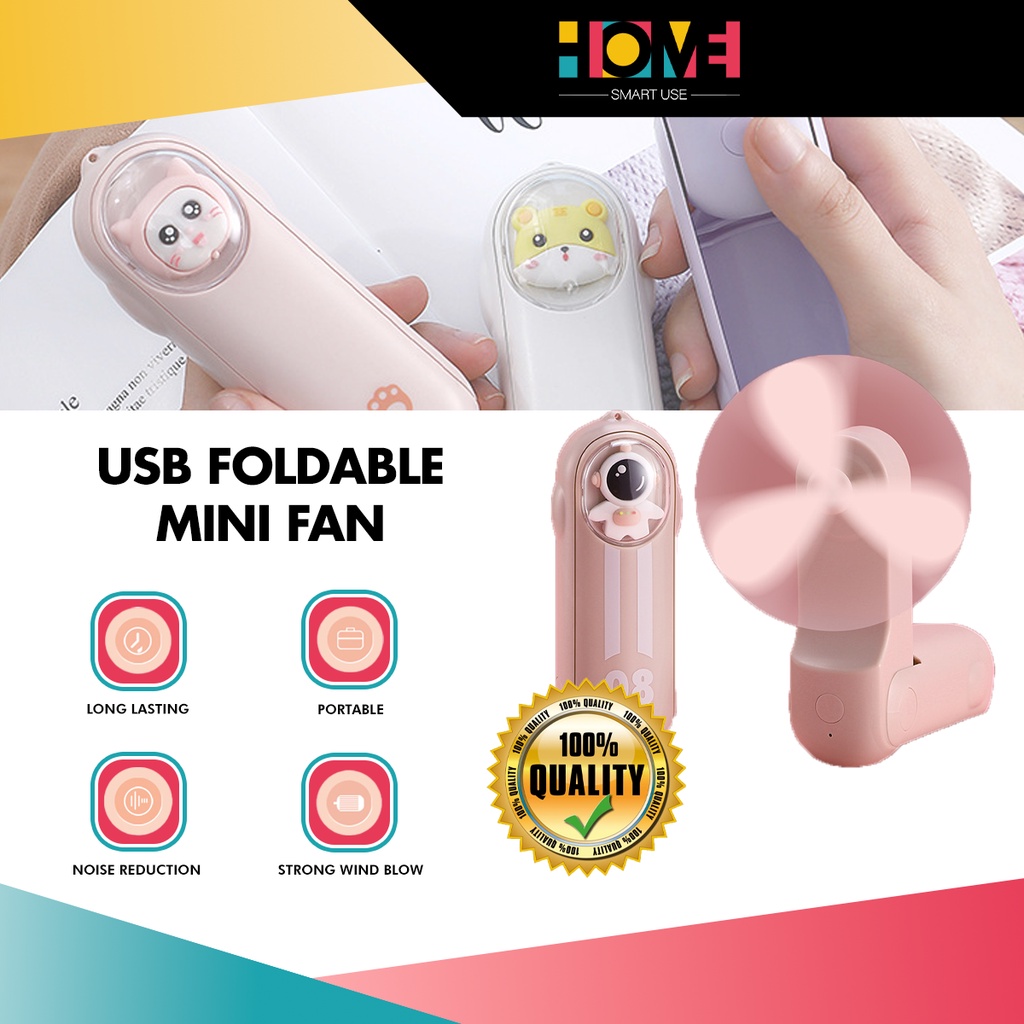 USB Foldable Mini Fan portable fan rechargeable Portable Handheld Hand ...