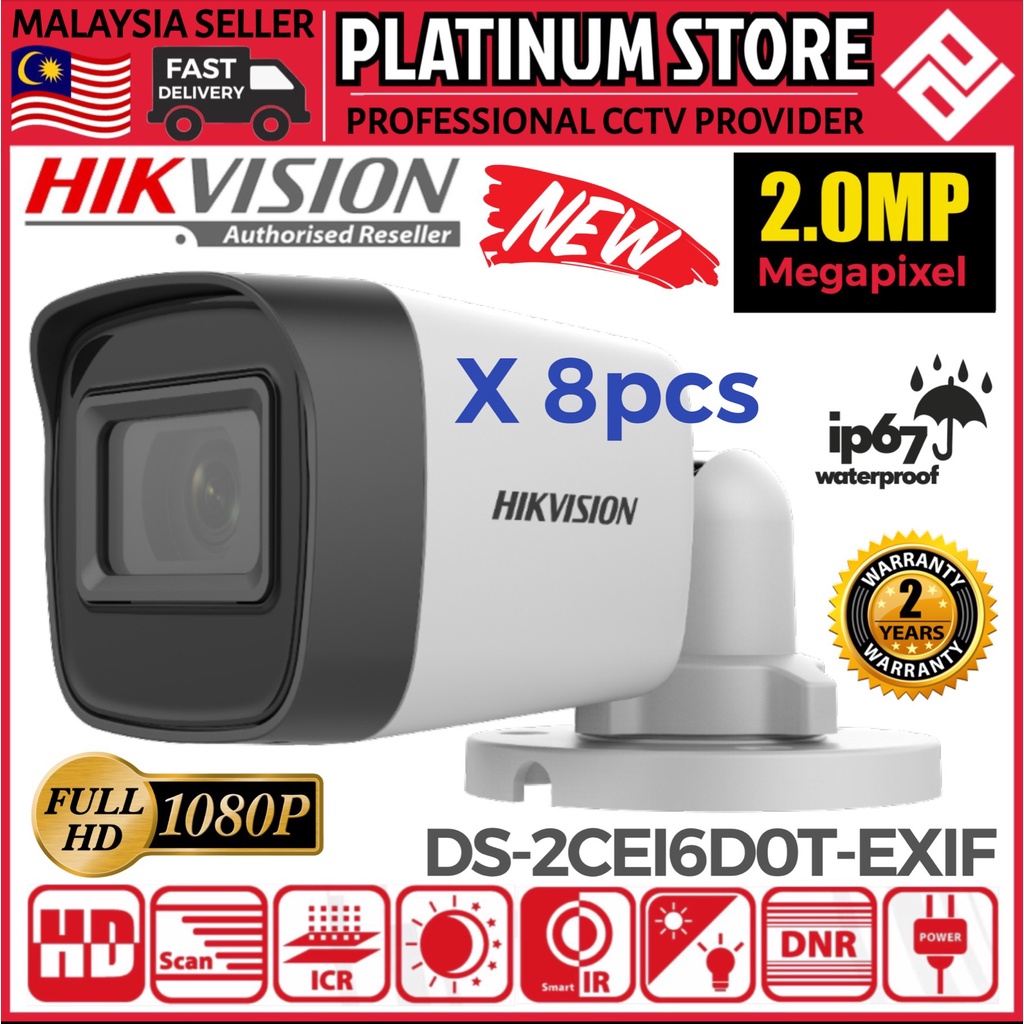 HIK HIKVISION 2.0MP 1080P Full HD Outdoor IR Bullet 2MP TVI Camera ...