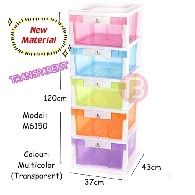 Maxonic 6150 5 Tier Plastic Drawer / Cabinet /Storage Cabinet ...