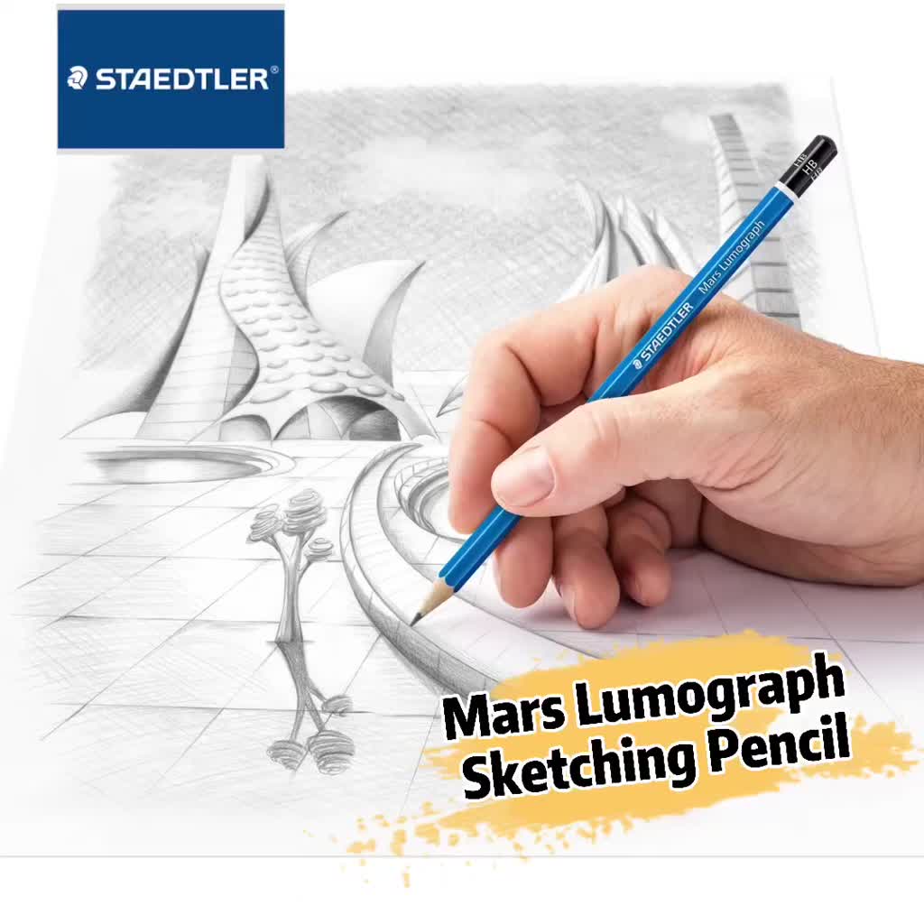 Staedtler Mars Lumograph Pencil Drawing Sketching 100 - 10H 9H 8H 7H 6H 5H 4H 3H 2H H F HB B 2B ...