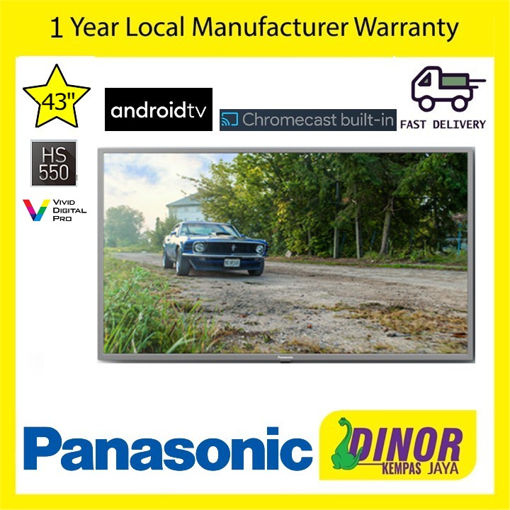 Panasonic 43 Inch HS550 Full HD Android TV TH-43HS550K Chromecast Built-in | Shopee Malaysia