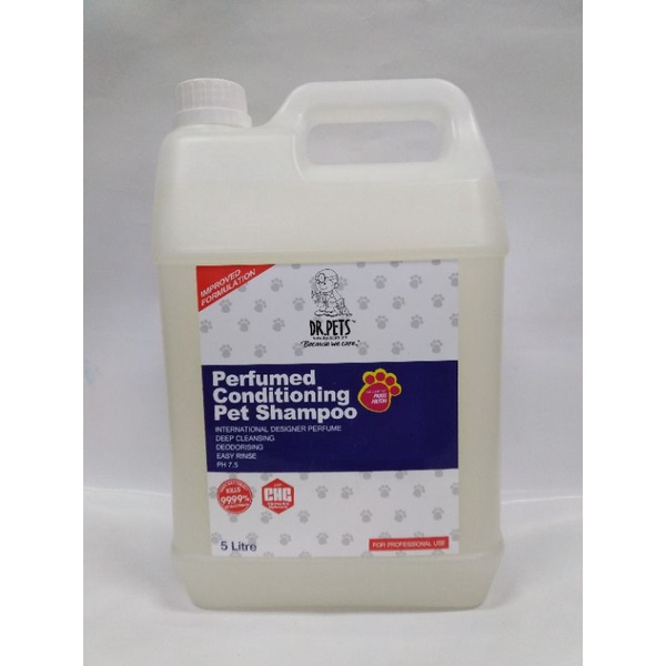 DR.PETS PERFUMED CONDITIONING PET SHAMPOO ANTI BACTERIAL 5L ( MAX 3BTL ...