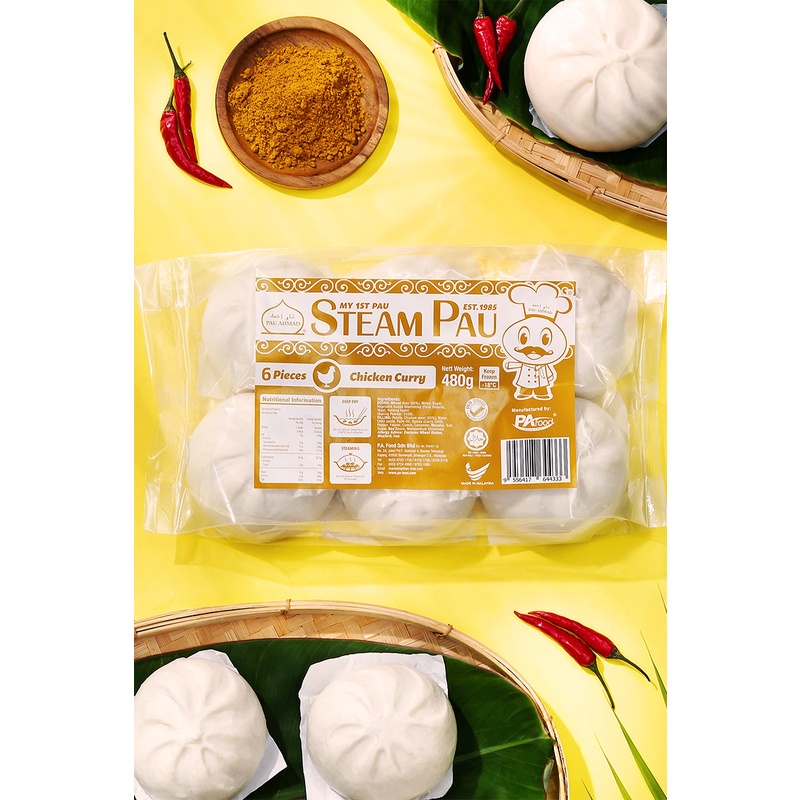 Pau Ahmad Steam Bun 60g - Curry Chicken / Kari Ayam (6 pcs / 6 Biji ...