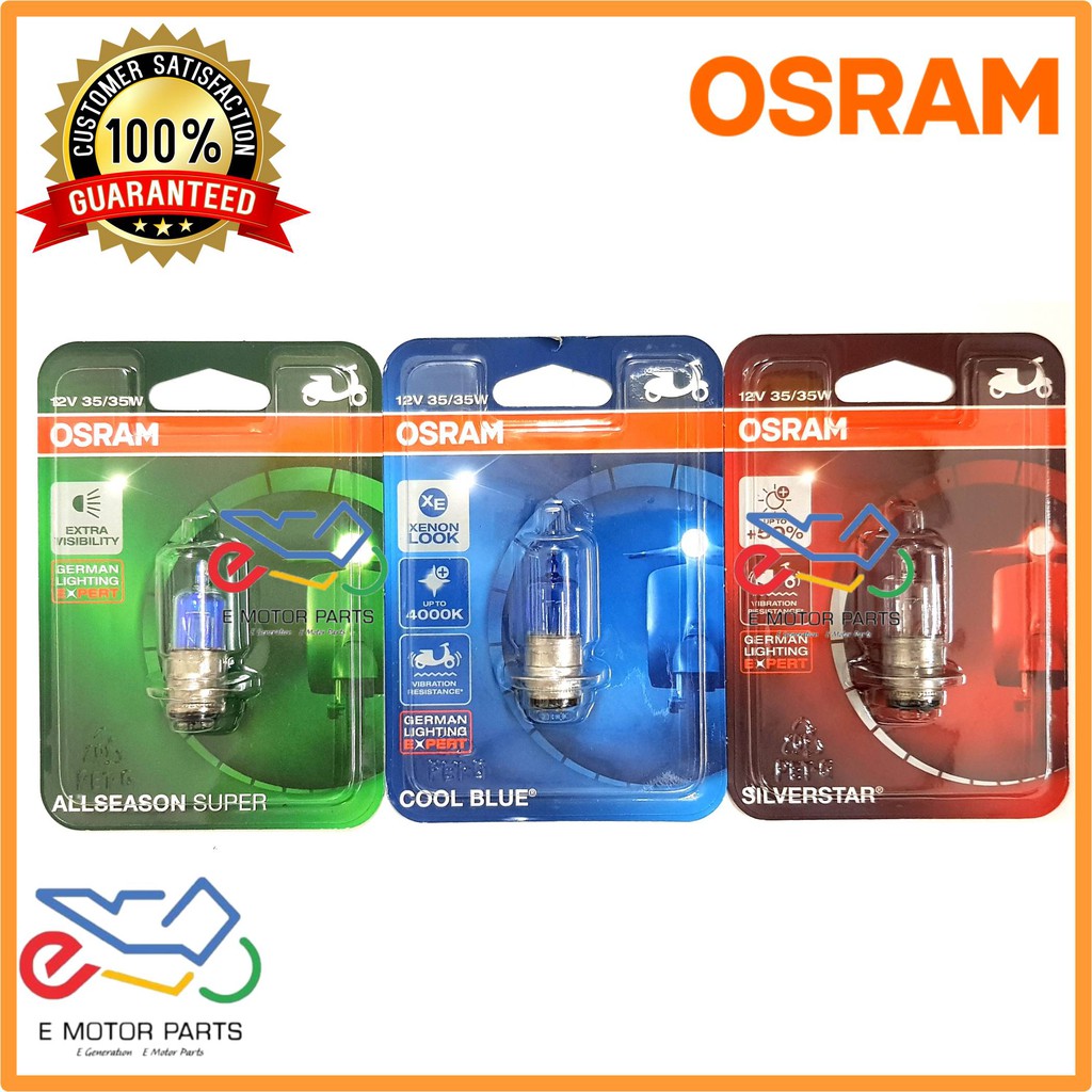 62337 OSRAM 12V 35/35W P15D-25-1 KAPZAI EX5 135LC HALOGEN BULBS MENTOL ...