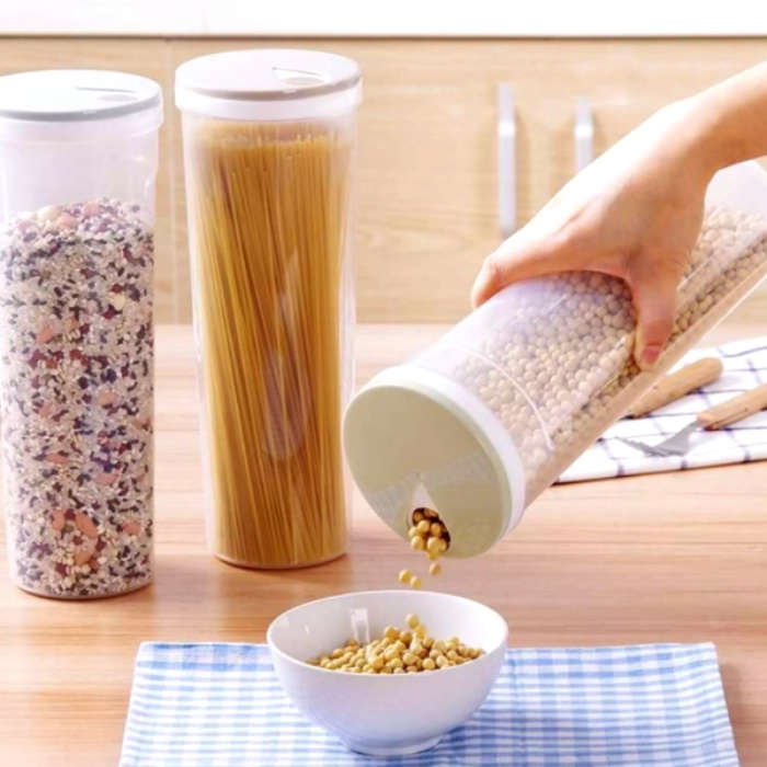Spaghetti Container Pasta Food Storage with Adjustable Hole Lid Noodle ...