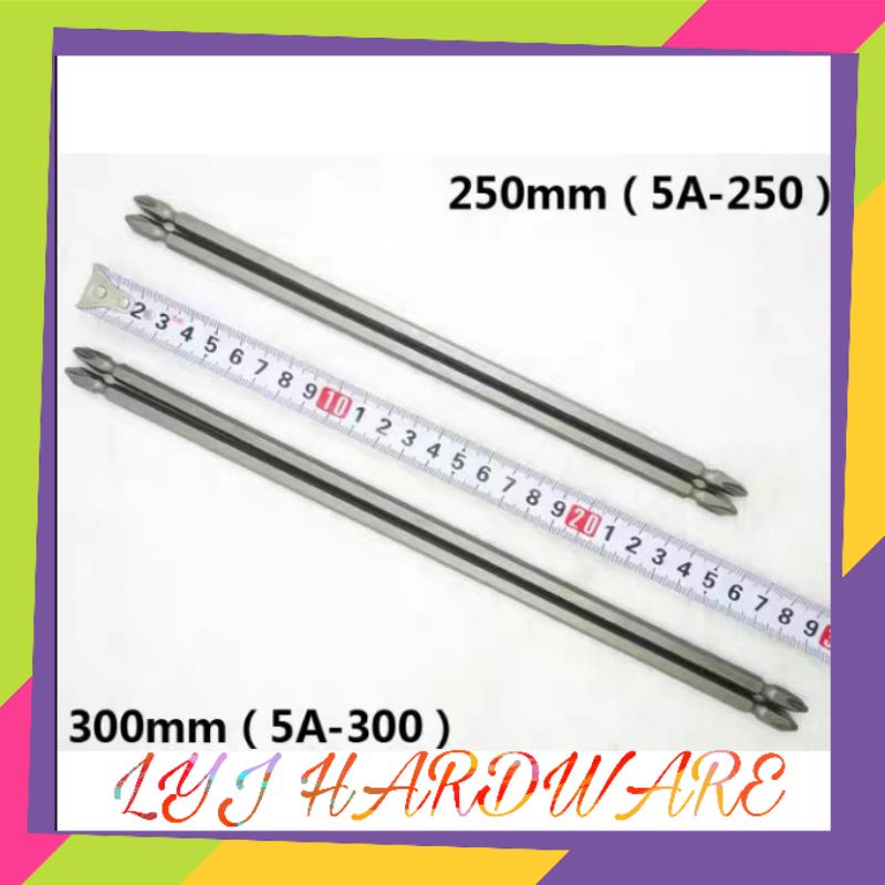 Driver Bit Extra Long 250mm 300mm Screwdriver Bit PH2 H/D | Shopee Malaysia