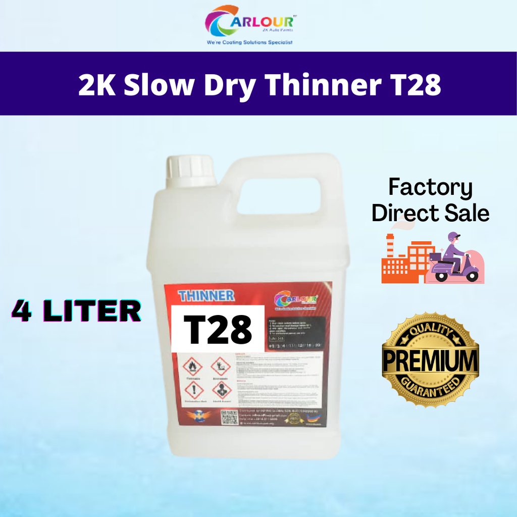 2K Slow Thinner T28 mix to 2K Auto Clear become smooth & shining 4 ...