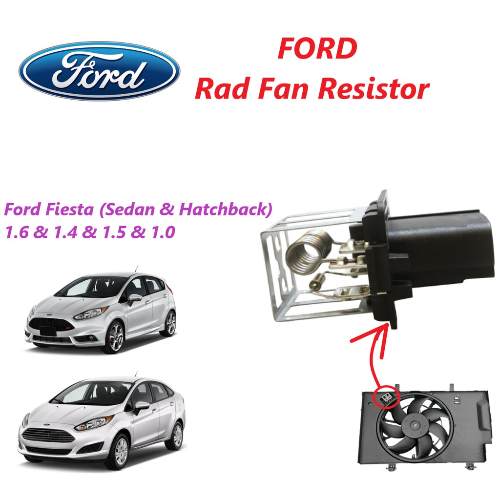 Ford Radiator Fan Resistor -Ford Fiesta 1.6 & 1.4 & 1.5 & 1.0 (2PIN ...