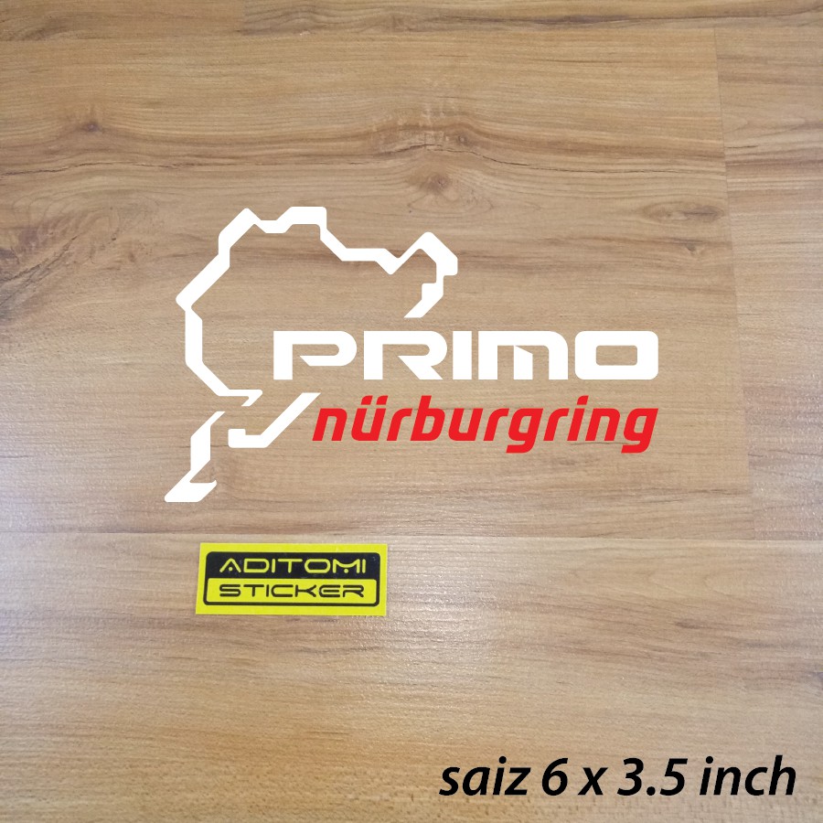 Honda Primo Nurburgring Circuit diecut sticker saiz - 6 x 3.5 inch ...