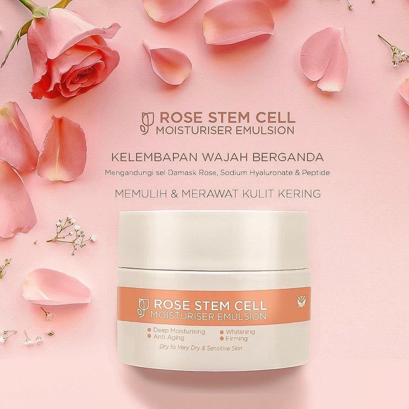 🔥ROSE STEM CELL MOISTURIZER EMULSION | Shopee Malaysia