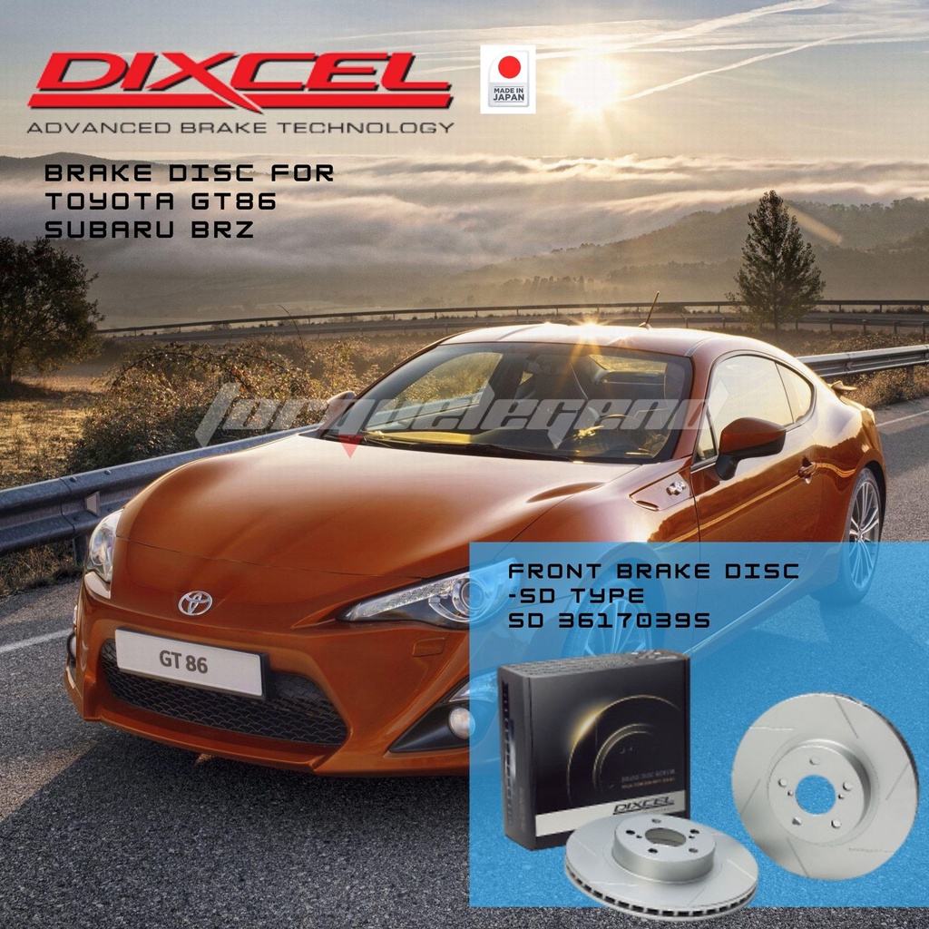(TOYOTA GT86/SUBARU BRZ) DIXCEL BRAKE DISC SD TYPE FRONT SD 3617039S | Shopee Malaysia