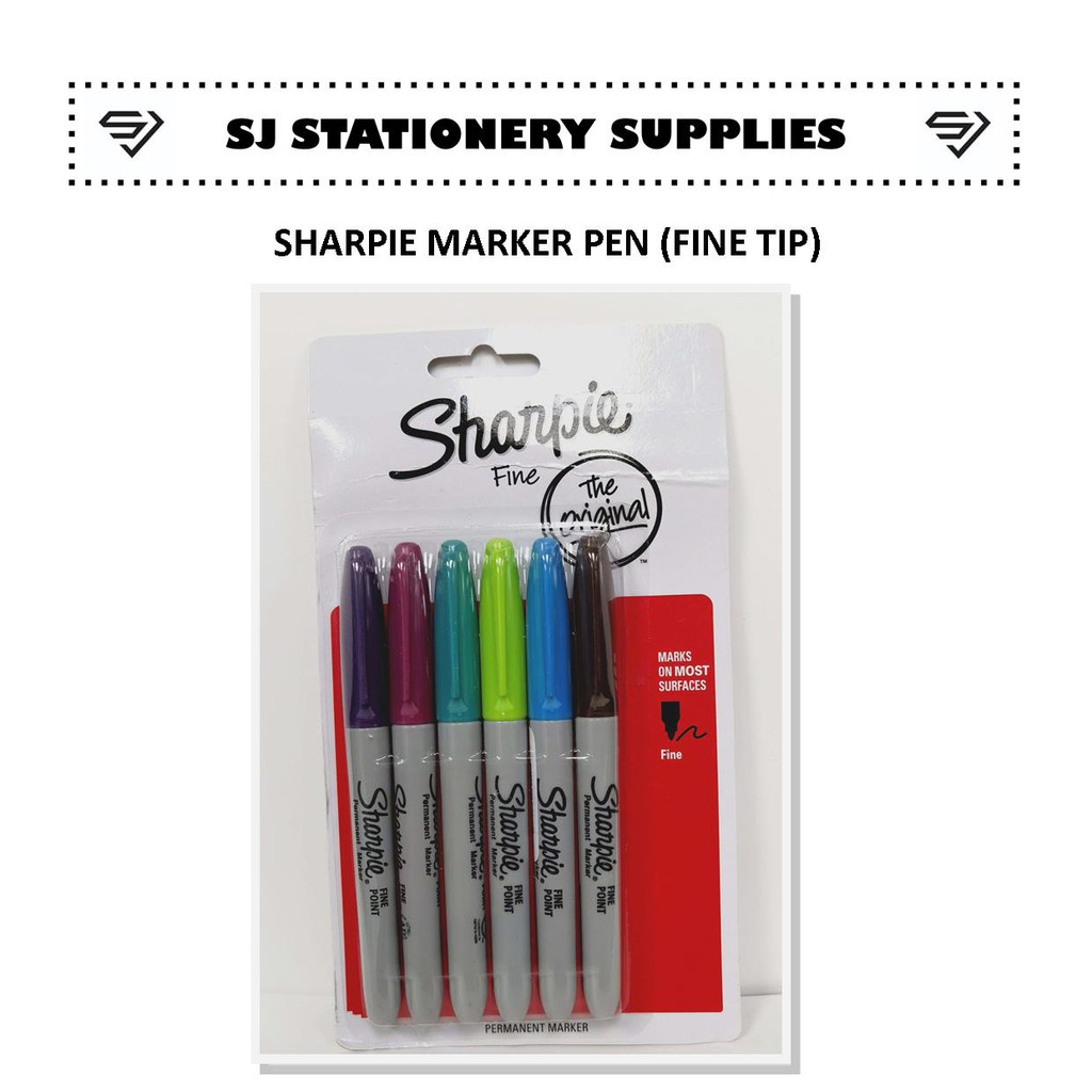 SHARPIE MARKER PEN 6'S (FINE TIP / ULTRA FINE TIP) | Shopee Malaysia