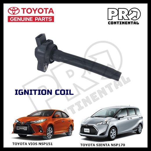 GENUINE TOYOTA VIOS NSP151 2020-2022 SIENTA NSP170 IGNITION PLUG COIL ...