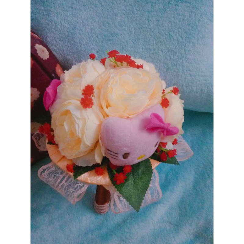 bunga tangan hello kitty peony | Shopee Malaysia