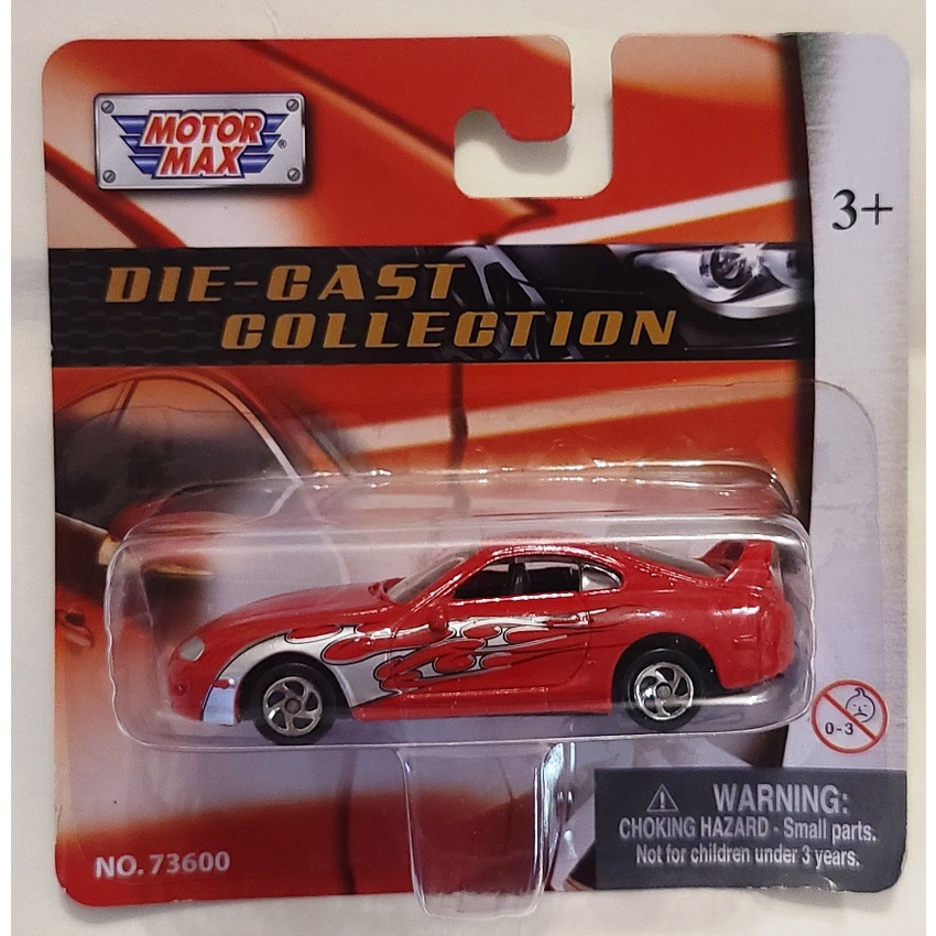 (💯 % Original) MOTORMAX 1:64 Toyota Supra (Red with Fire Stripe ...