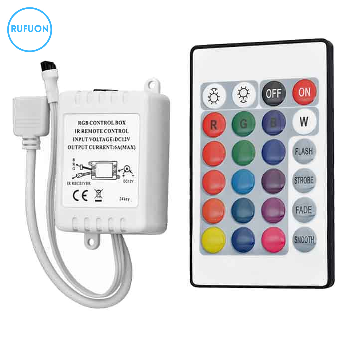 DC 12V - RGB LED Strip Controller Box IR 24-Key Remote Control | Shopee Malaysia