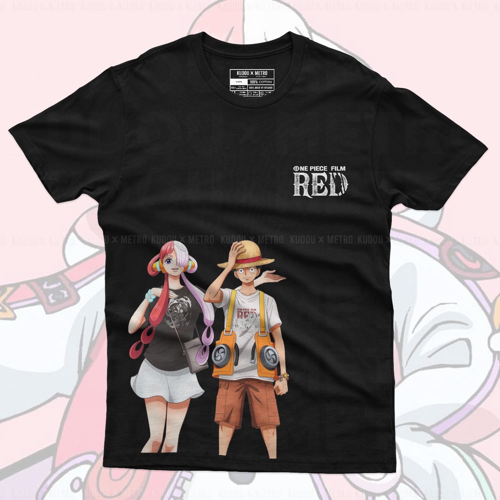 Tshirt Uta X Luffy Anime Manga One Piece Movie Red Mugiwara Shopee