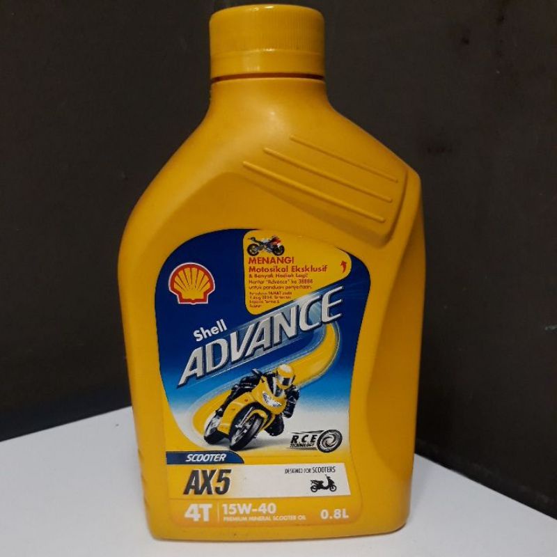 💯 Original Shell Advance 15W-40 AX5 Scooter 4T 800 0.8l | Shopee Malaysia