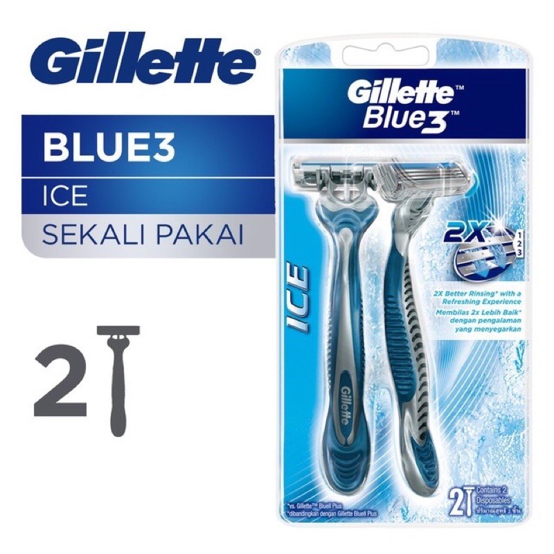 Gillette Blue3 Ice Disposal Razor (2s) | Shopee Malaysia
