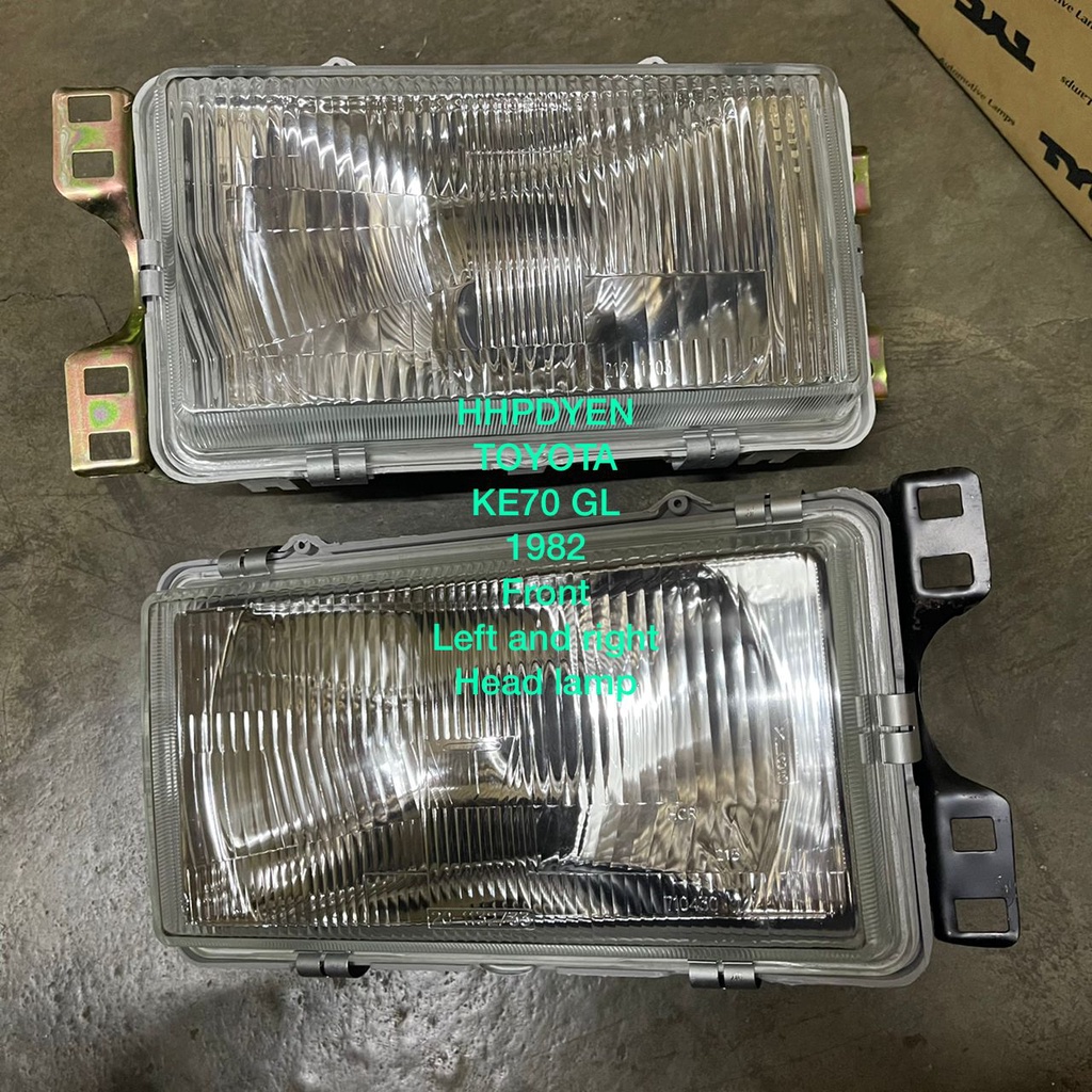 TOYOTA COROLLA KE70 GL 1982 YEAR FRONT (LEFT / RIGHT) HEAD LAMP / LAMPU ...