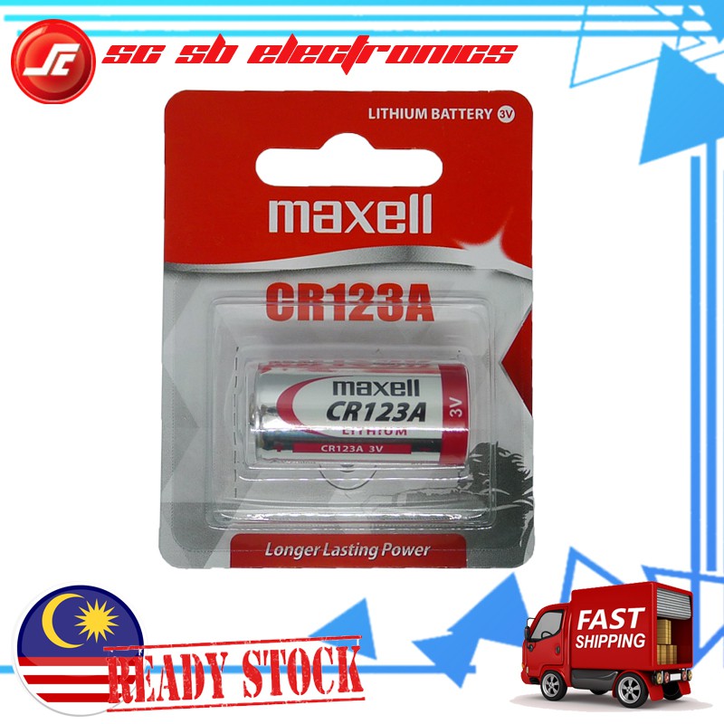 MAXELL CR123A 3V Camera Lithium Battery (1pc) | Shopee Malaysia