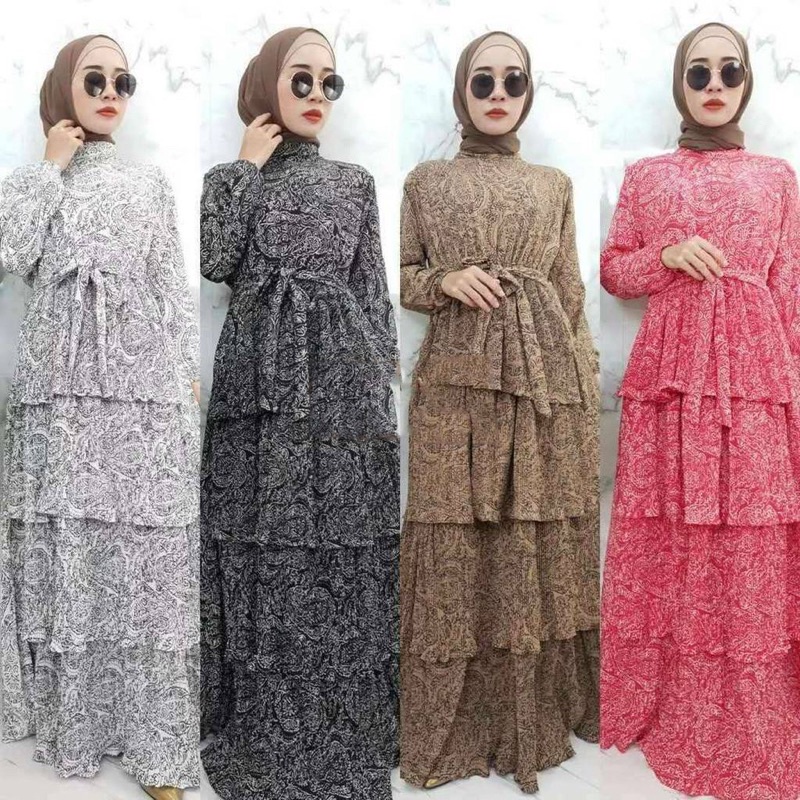 Must Buy Muslimah Maxi Bertingkat Labuh Dress | Shopee Malaysia