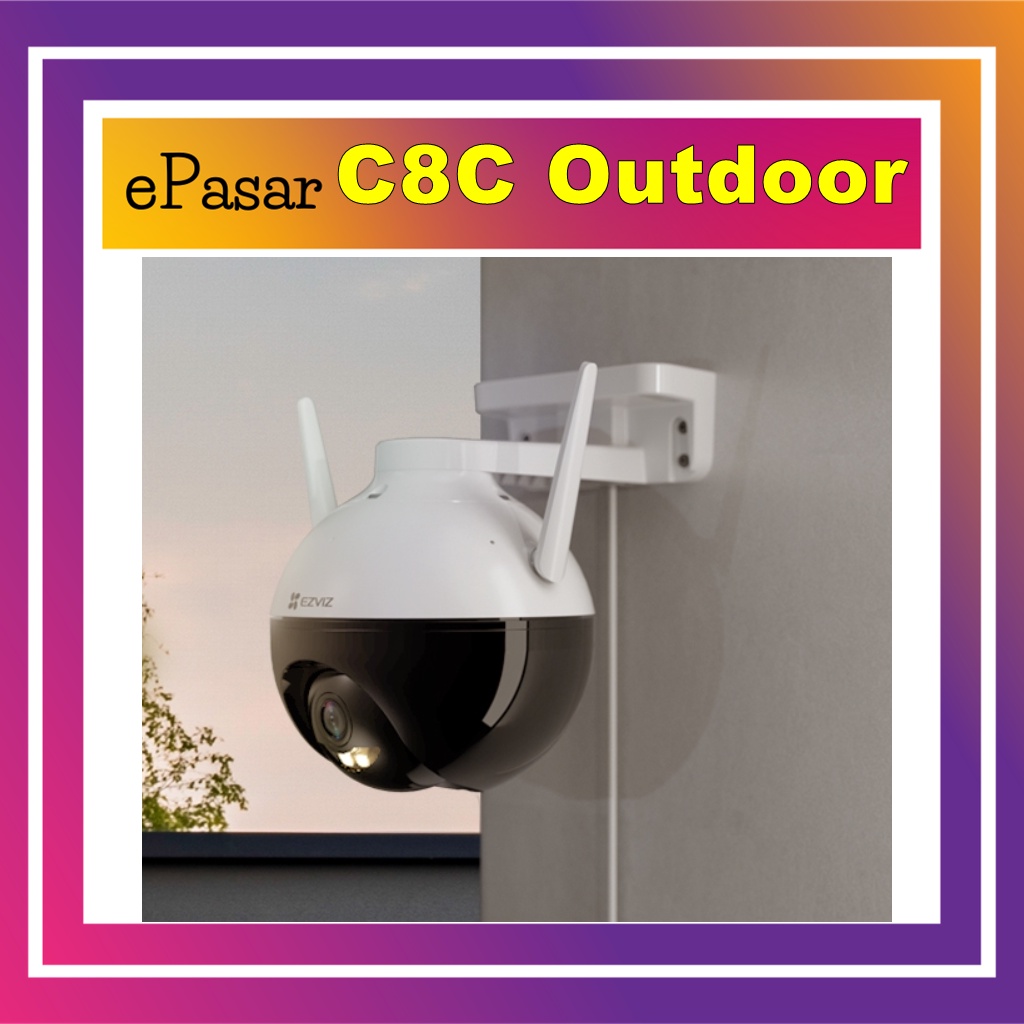 EZVIZ C8C 1080P (2MP) PTZ Pan & Tilt Outdoor Wireless Security CCTV ...