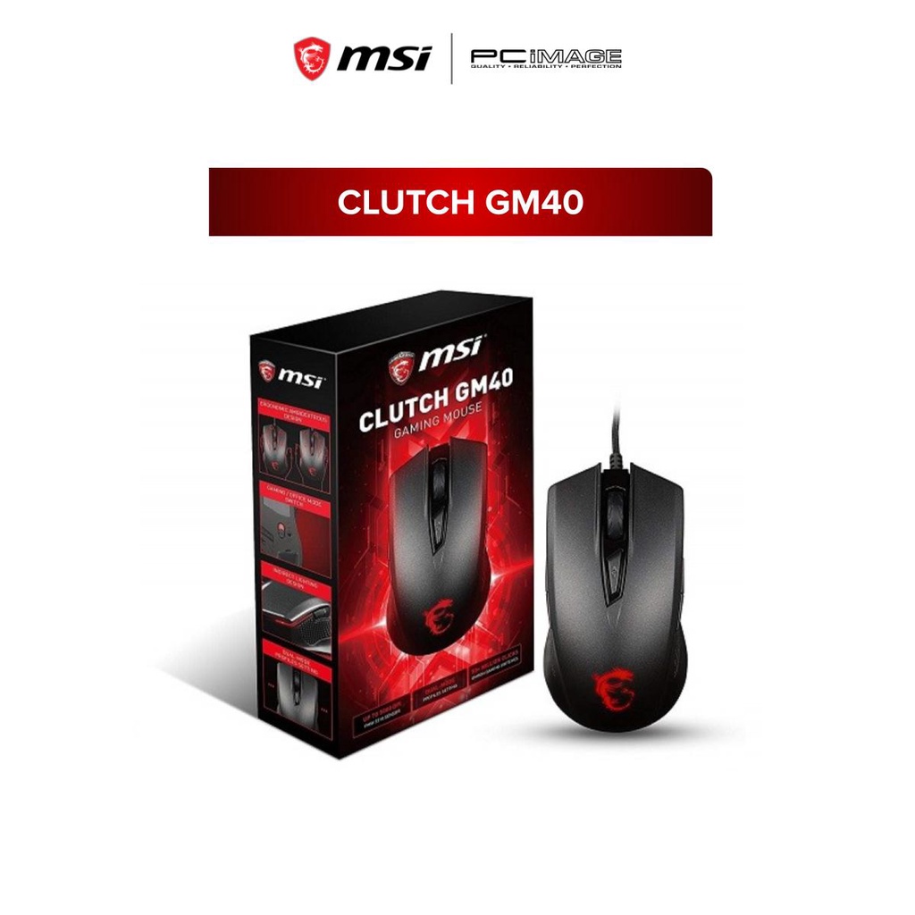 MSI Clutch Black Gaming Mouse GM40 | Shopee Malaysia