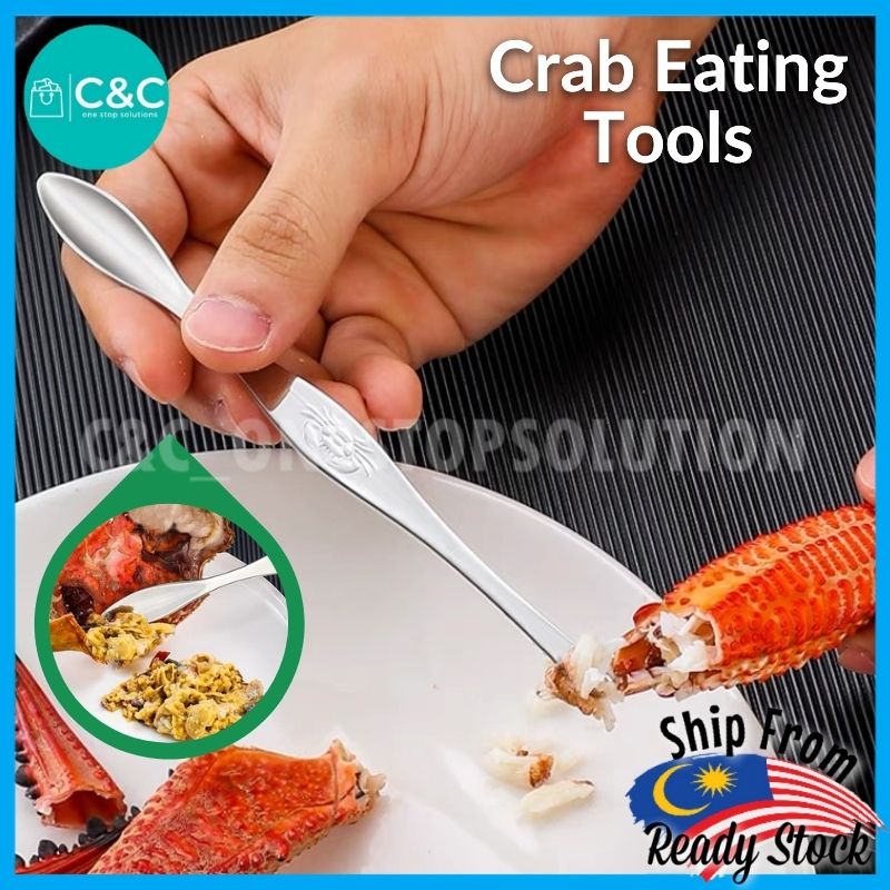 C&C Crab Eating Tools Crab Fork Crab Claw Clips Seafood Lobster Tools ...