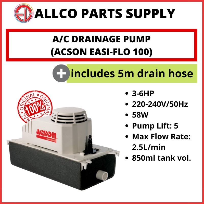 AIR COND DRAINAGE PUMP ACSON EASI-FLO 100 | ALLCO PARTS SUPPLY | Shopee Malaysia