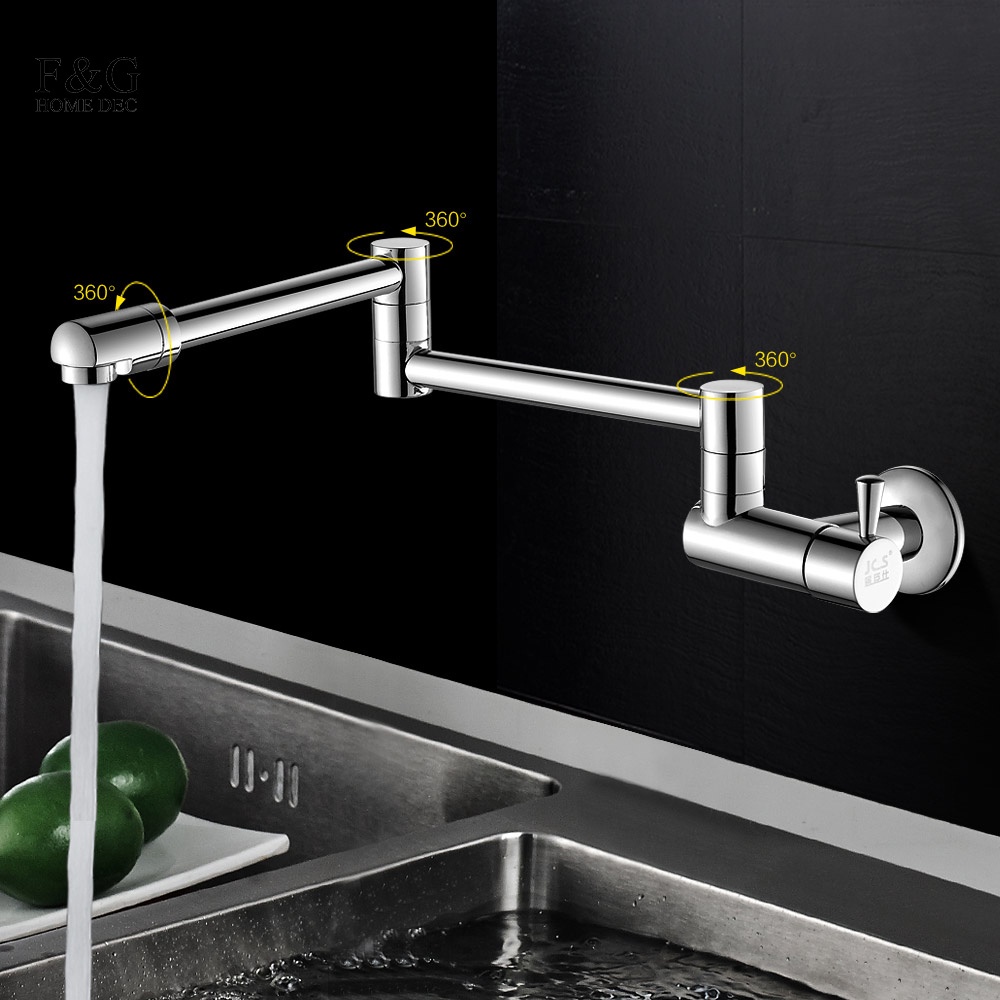 F&G Kichen Sink Water Faucet Tap Wall Mounted Pot Filler Faucet Single ...