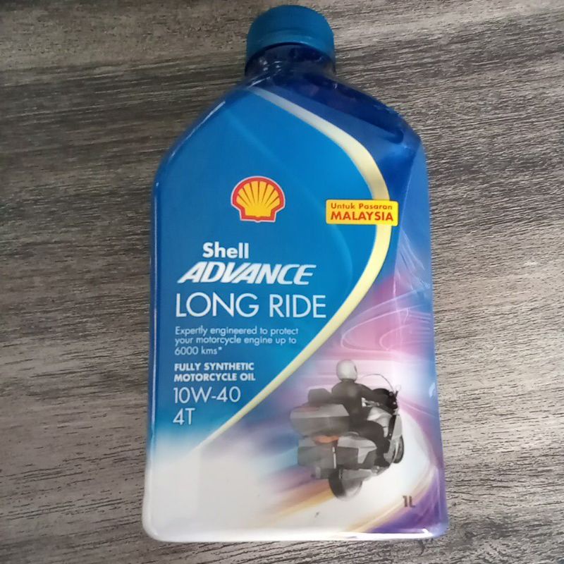 SHELL ADVANCE LONG RIDE FULLY SYNTHETIC MOTORCYCLE OIL 10W-40 4T ...