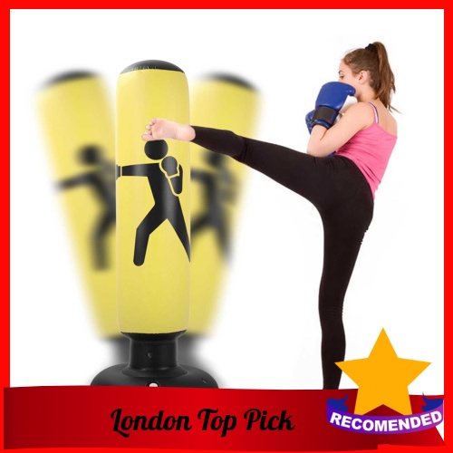 [ London ] Fitness Punching Bag Inflatable Punching Bag Stand Boxing ...