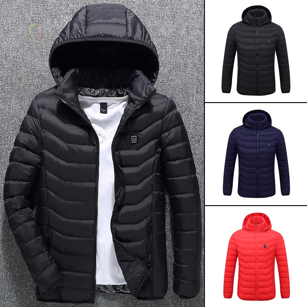 Smart Heated Jacket USB Charging Electrothermal Hooded Coat for Women ...