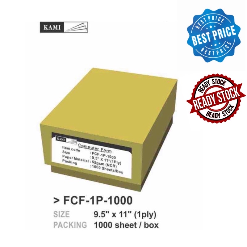 [READY STOCK]CP Computer Form Paper 1 PLY (1000 Fans)/3Ply (500Fans ...