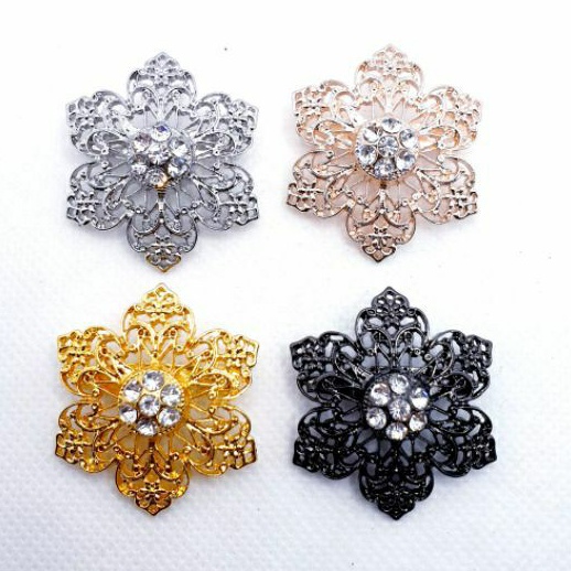 D20607 Kerongsang Kebaya KECIL Dokoh Bunga Tanpa Rantai 3.5cm Budak Pin ...