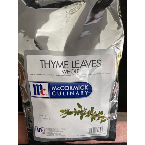 McCormick THYME leaves Whole 400g | Shopee Malaysia
