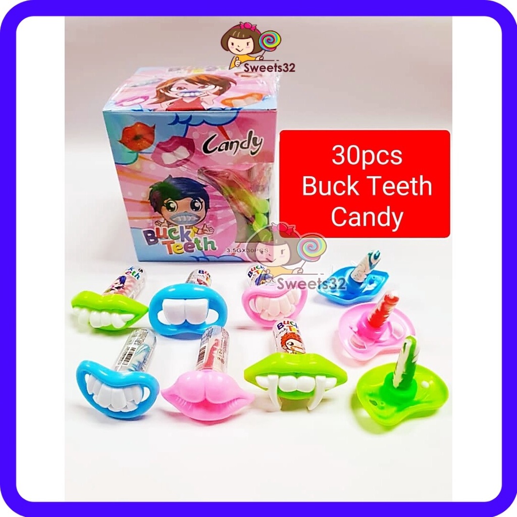 30 Pcs Buck Teeth Funny Tooth Baby Nipple Lollipop Candy HALAL (LOCAL READY STOCKSo) | Shopee ...