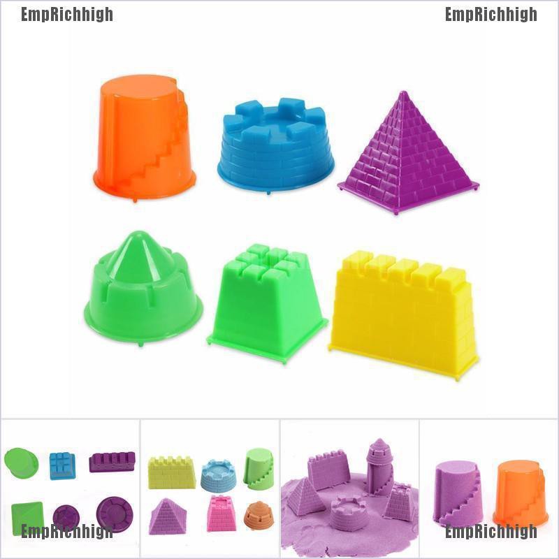 EruditeCourt 6 Pcs Model Kits Sand Clay Mold Kids Beach Pool Park Sand ...