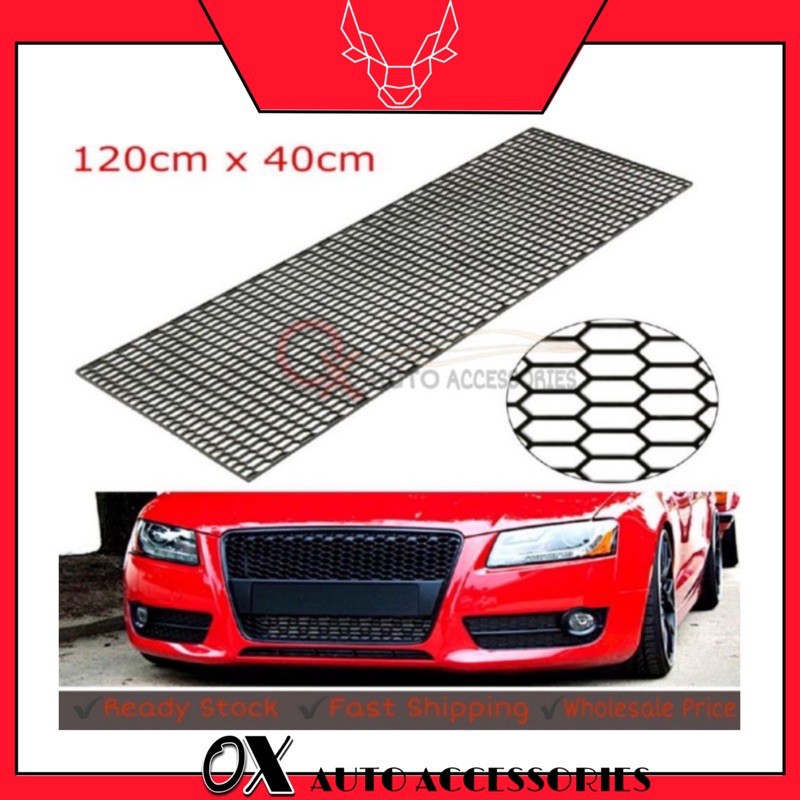 Universal Black ABS Plastic Racing Honeycomb Mesh Grill Spoiler Bumper ...