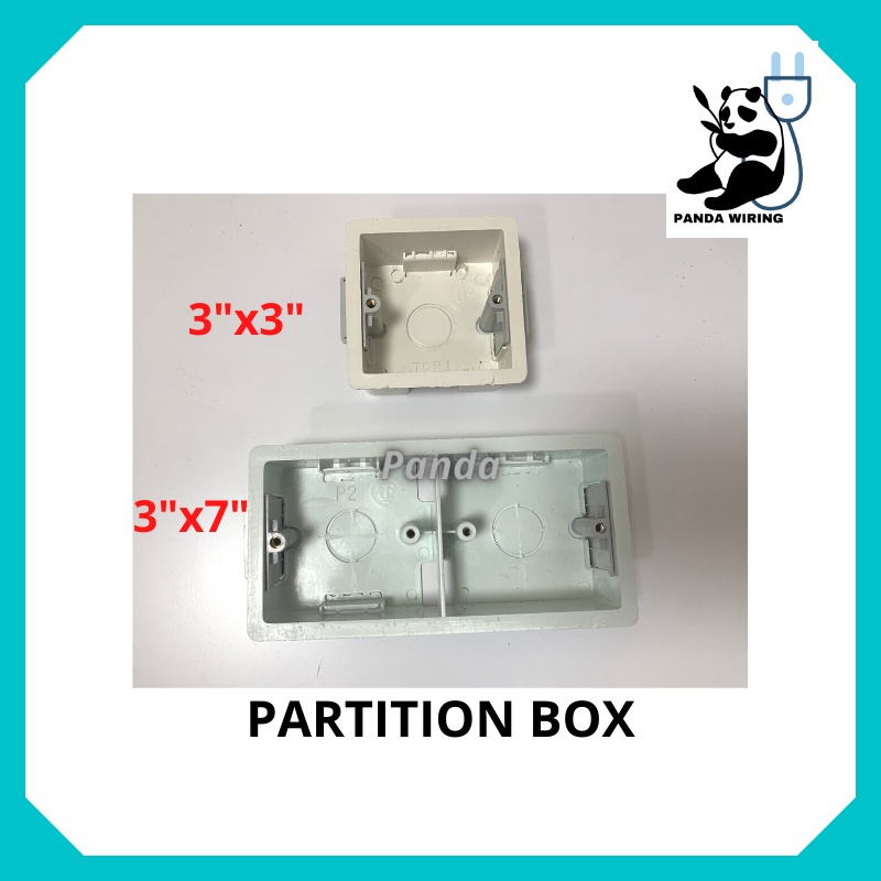 Pvc 3 x 3" / 3 x 7" Partition Box Partition Base Wall Socket And Switch ...